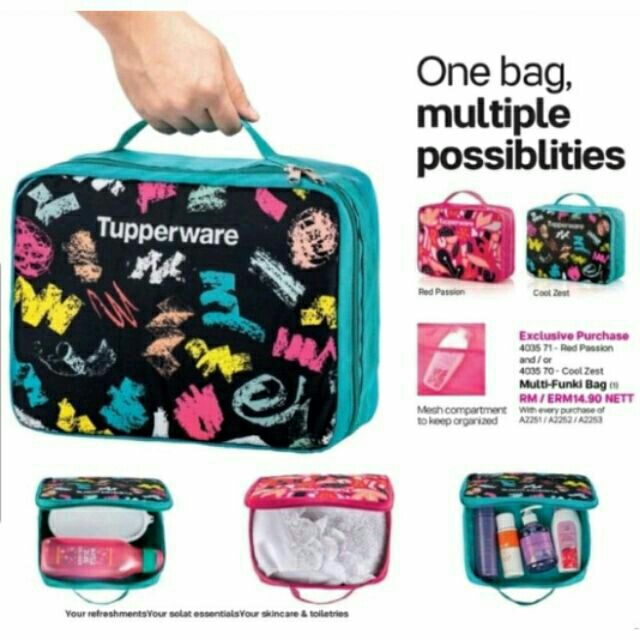 Tupperware Multi-Funki Bag Blue 1pcs | Shopee Malaysia