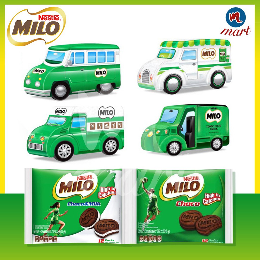 NESTLE Milo Cookies Truck Milo Biscuit Milo Van Milo Bus (24packs x 34g ...