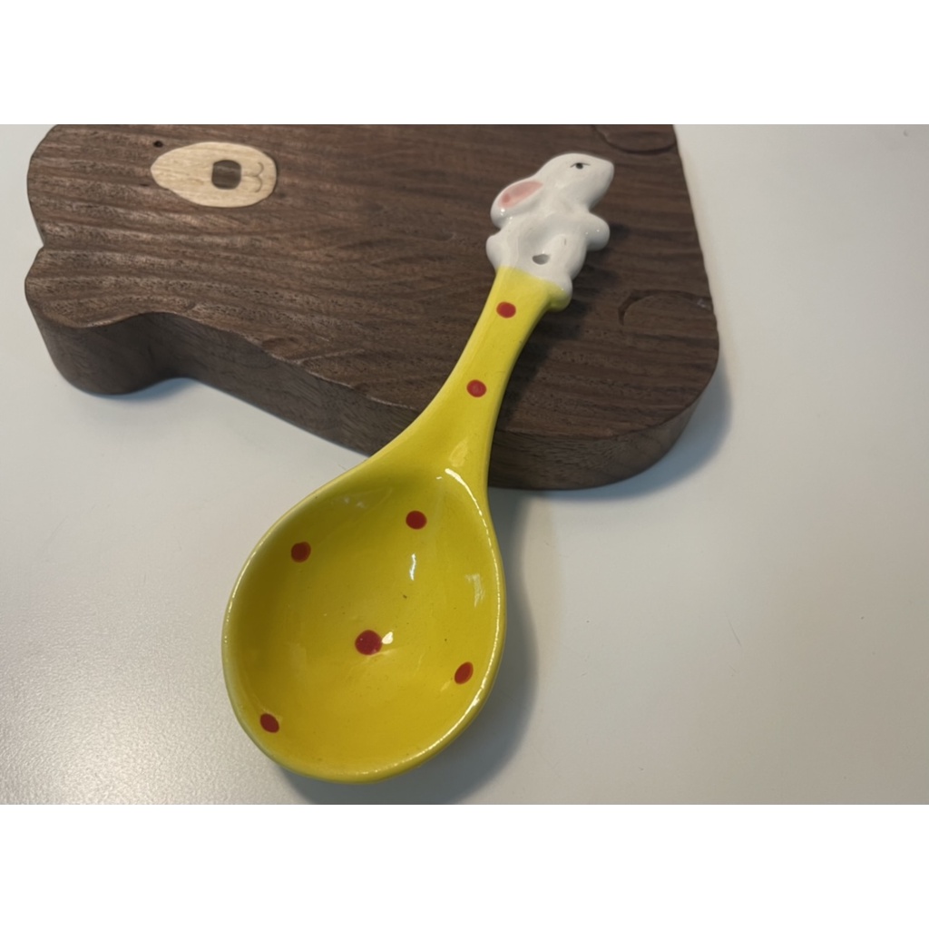 Cute spoon ceramic sudu seramik ice cream spoon hamsters spoon cute ...