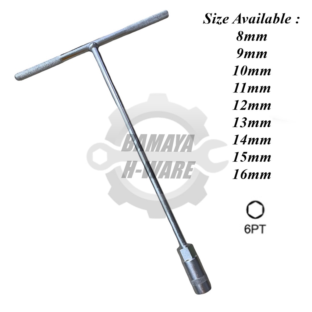 8mm-16mm T-Box Spanner Wrench. T Box Socket Wrench. T Spanar | Shopee ...