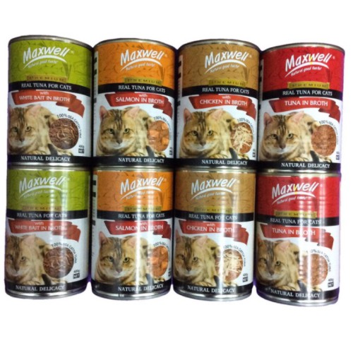 Maxwell Tuna/Salmon/Chicken/White bait Premium Wet Food 400g | Cat Wet ...
