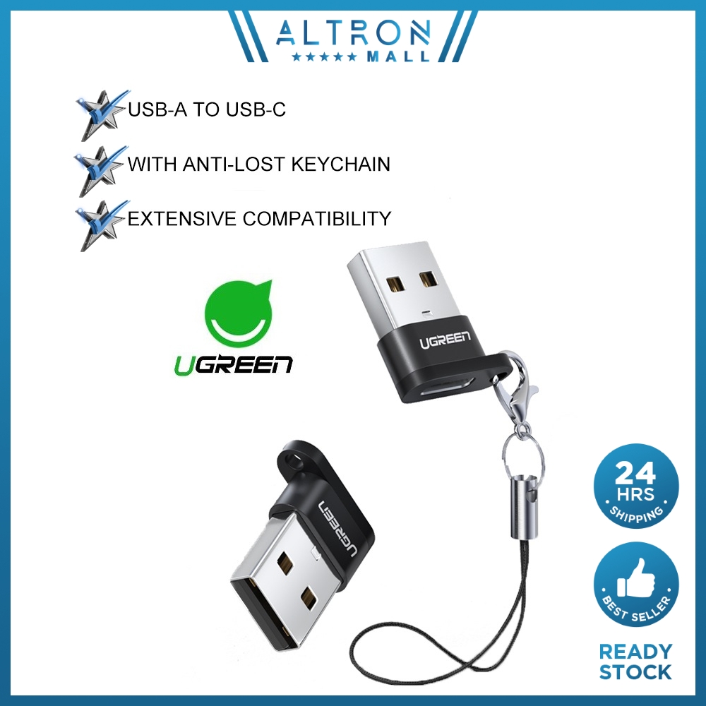 UGREEN USB A Adapter USB A 2.0 Male to USB 3.1 Type C Female Connector ...