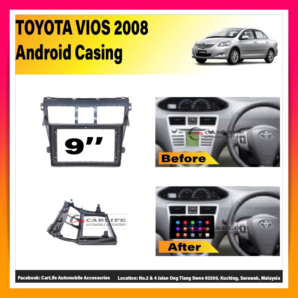 Toyota Vios 2008 9" Android Player Casing | Shopee Malaysia