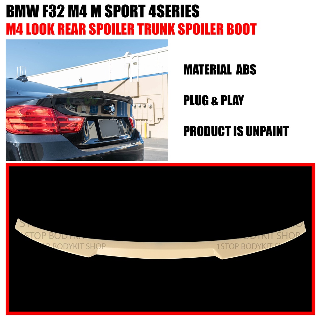 BMW F32 M4 M SPORT 4SERIES 2 DOOR M4 LOOK REAR SPOILER TRUNK SPOILER ...