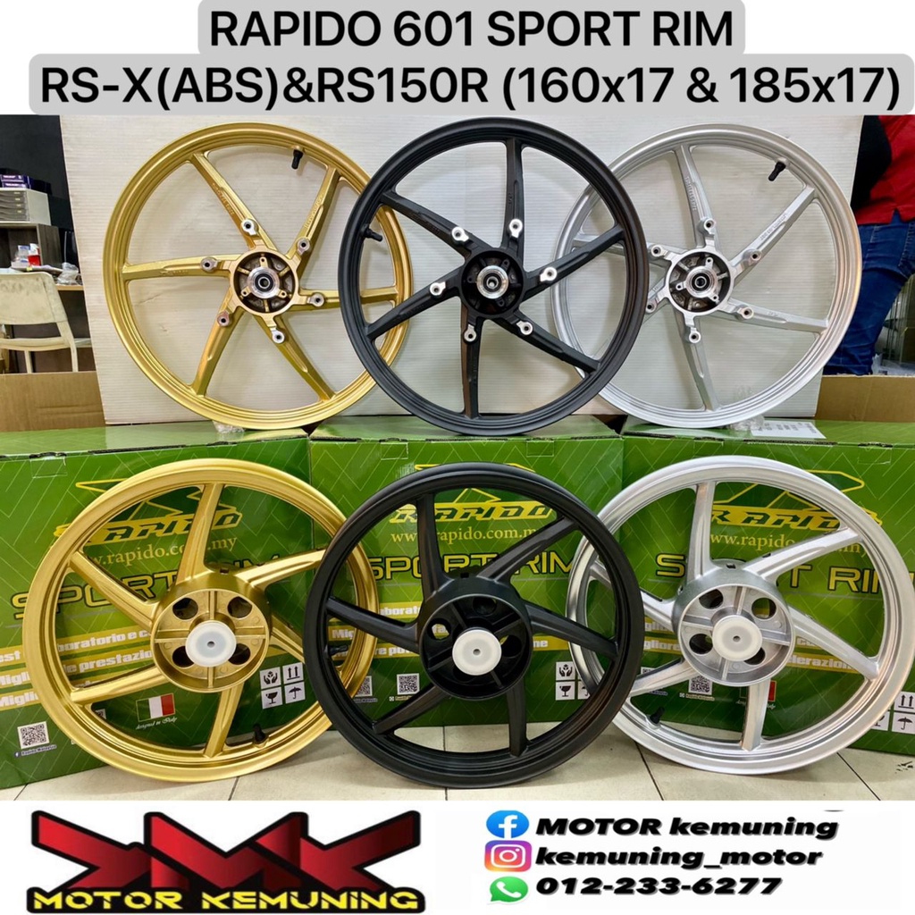 RAPIDO RSX RS150 RS150R WINNER SONIC SPORT RIM 601 PNP ABS 160/160-17 ...