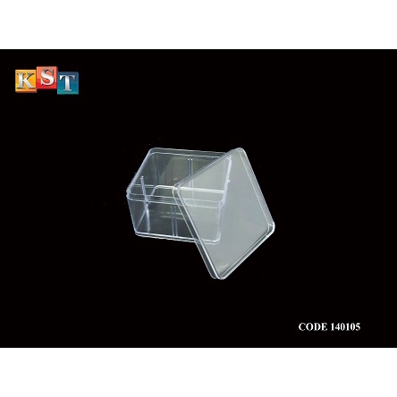 Transparent Plastic Storage Box Clear Square Container Multipurpose Use ...