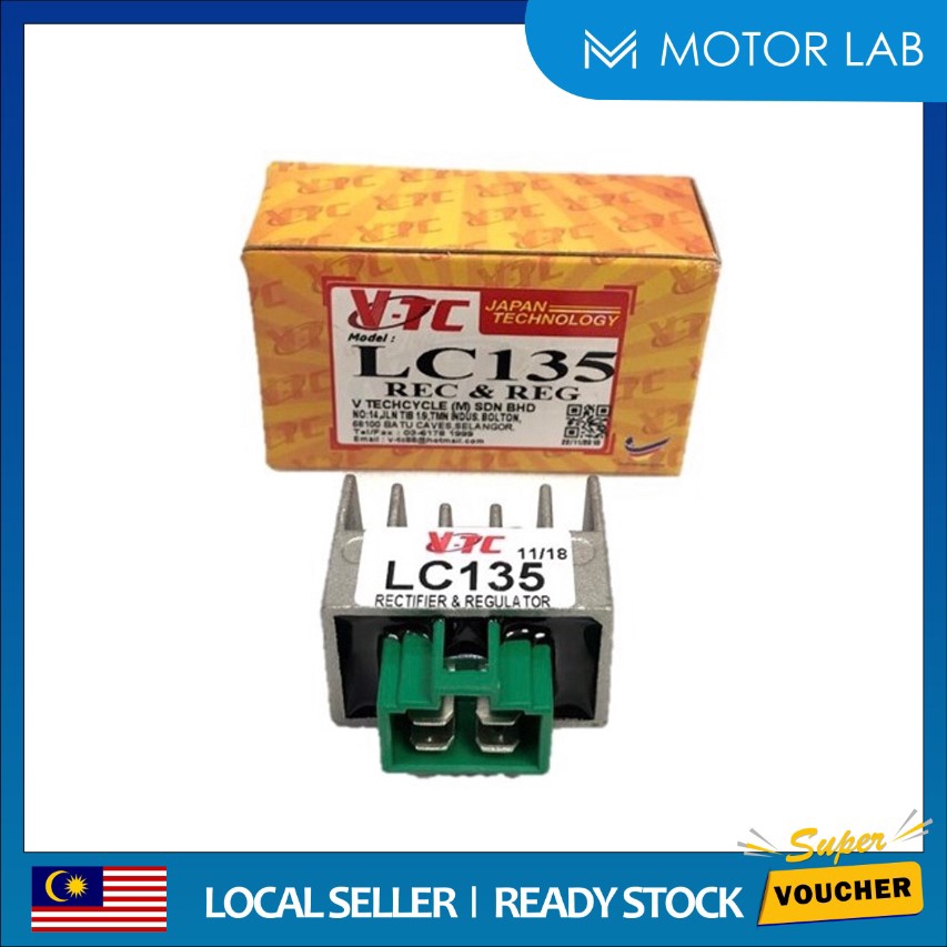 YAMAHA 135LC LC135 V1 V2 V3 RECTIFIER REGULATOR KATAU KATAO (VTC) | Shopee Malaysia