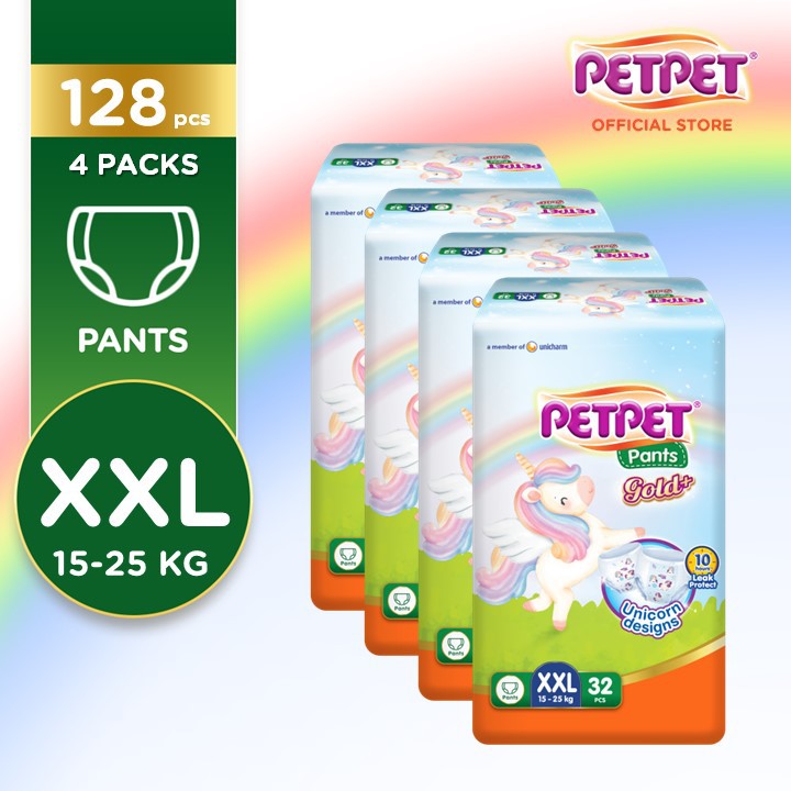 PETPET Pants Gold+ Super Jumbo Pack - M56/L46/XL38/XXL32 (4 Pack ...