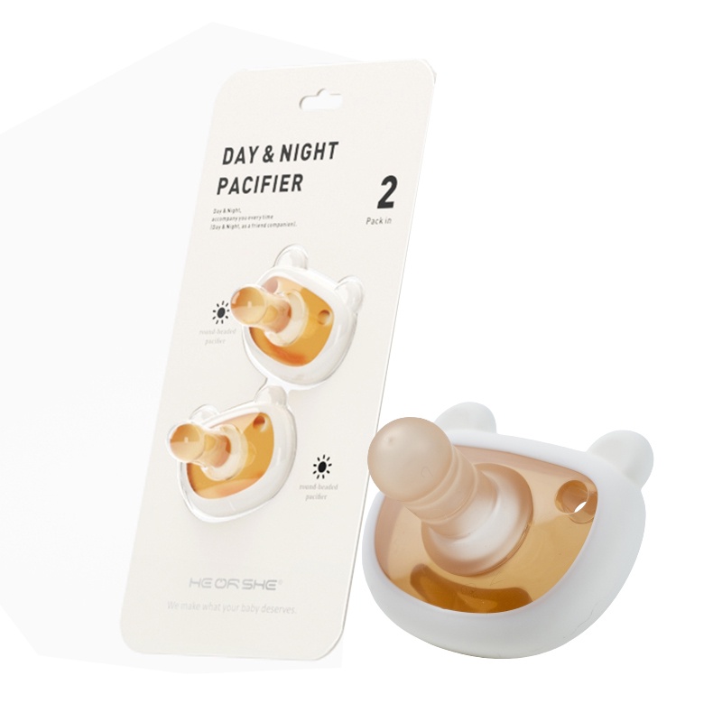 He Or She Day & Night Pacifier Heorshe Silicone Soothie Pacifier Puting ...