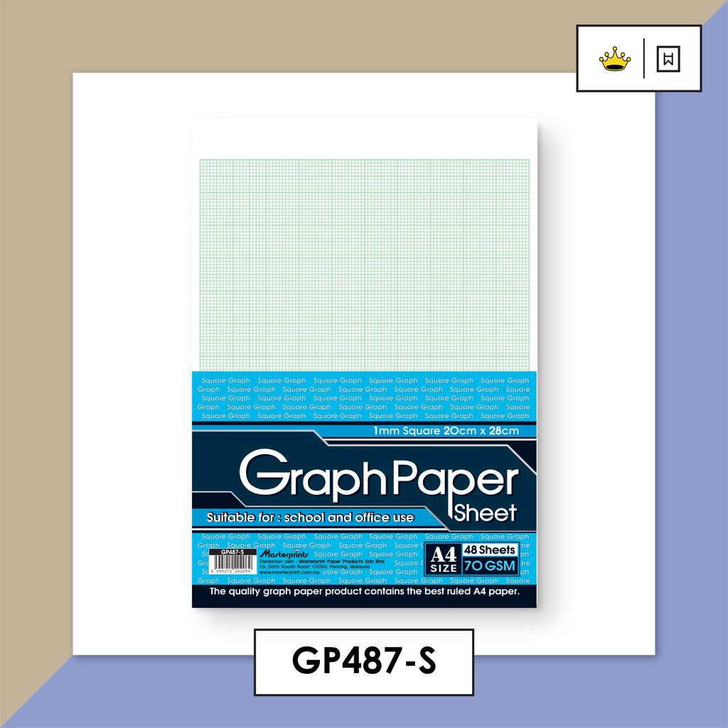 Masterprint A4 Graph Paper Square (1mm x 50's) GP487-S | Shopee Malaysia