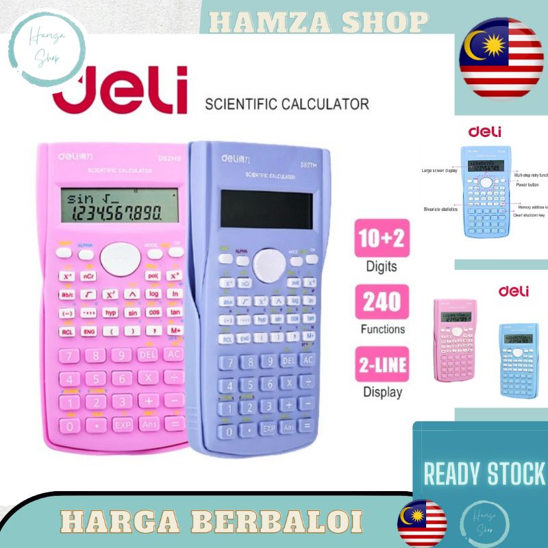 Deli Scientific Calculator Problem-Solving With Slide Cover 240 ...