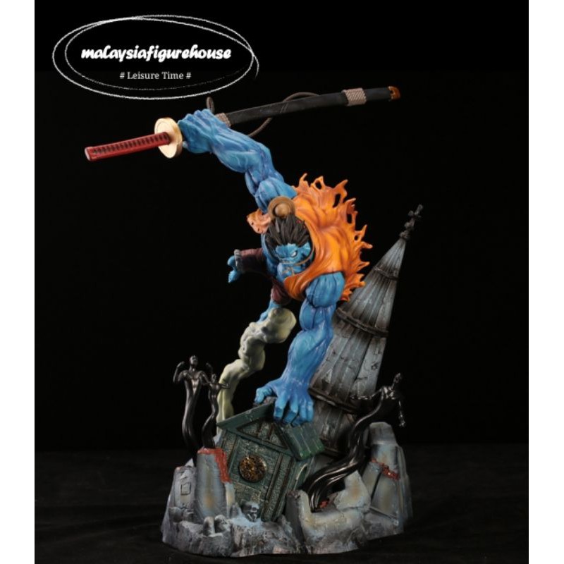 🔥READY STOCK🔥42CM ONE PIECE GEKKO MORIA NIGHTMARE BLUE LUFFY COPY RESIN ...