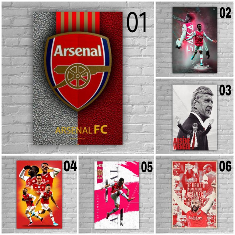 Poster Wall LOGO+ Player ARSENAL SIZE A3+ | Shopee Malaysia