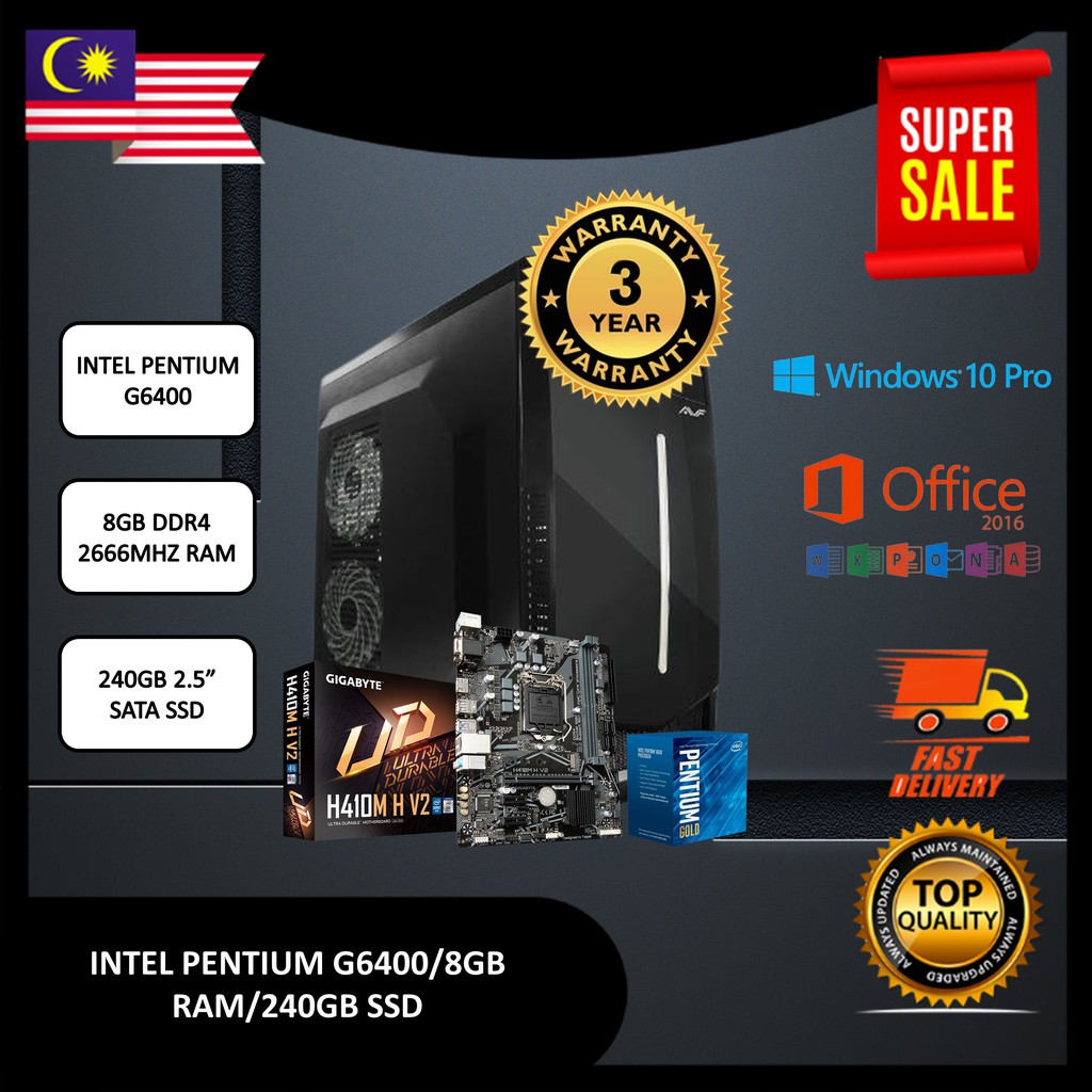 PC DESKTOP INTEL PENTIUM G6405 / 8GB RAM / 320GB | Shopee Malaysia