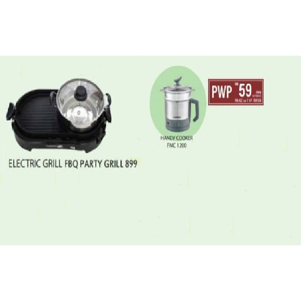 Faber Grill & Steamboat FBQ PARTY GRILL 899 **FOC 1 Unit Handy Cooker ...