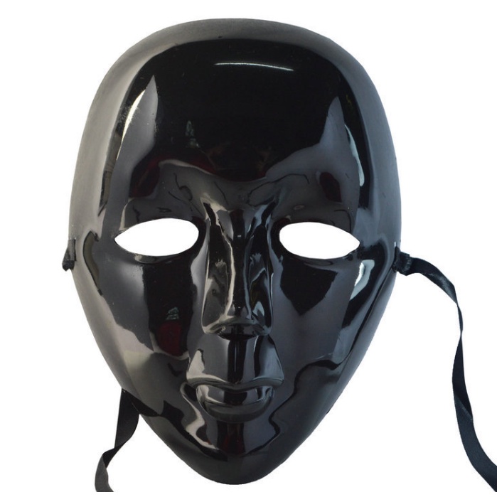 MSIA Ready Stock/ Full Black Mask Face Party Unisex Venice Classic ...