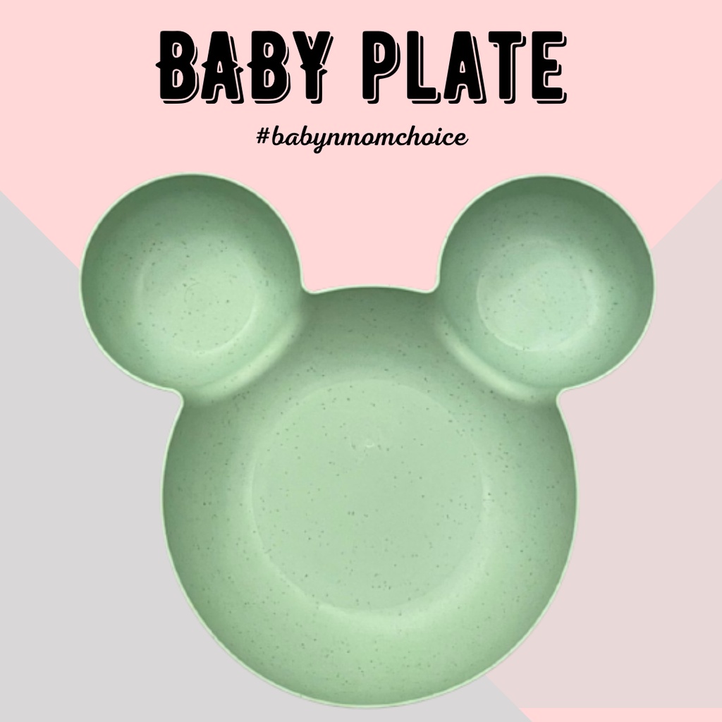 (READY STOK) Mickey Mouse Shape Plate Plastic Plate For Kids Plate ...