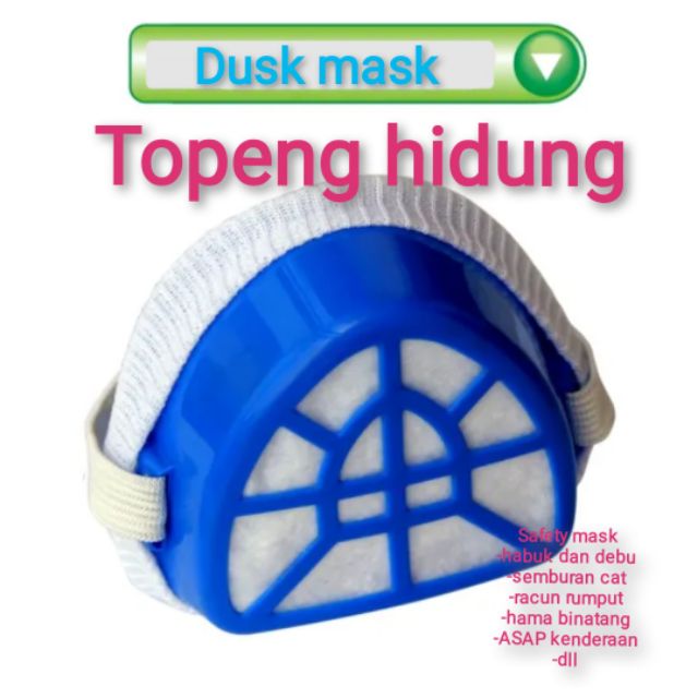 Dusk mask | topeng hidung debu racun cat | biru | pu | respirator ...