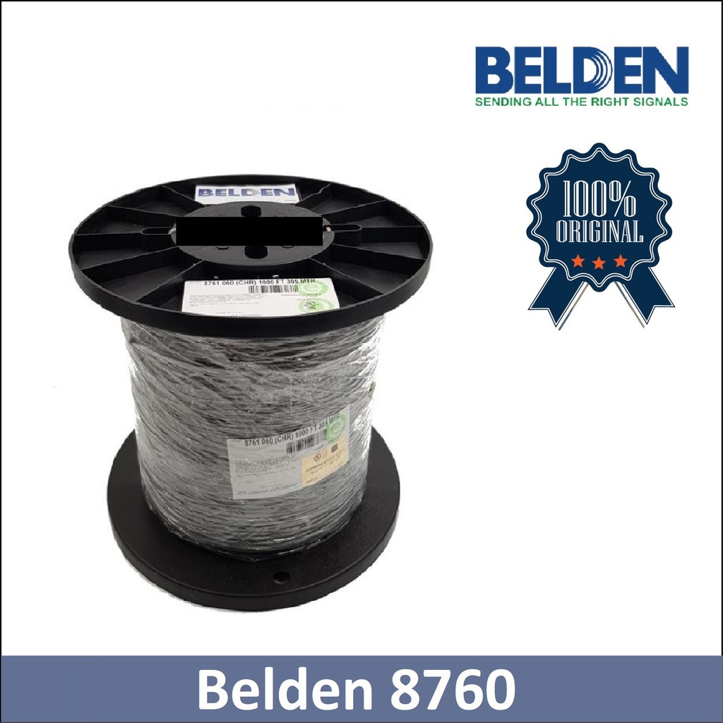 ORIGINAL BELDEN 8760 18AWG 2 CORE MULTI PAIR CABLES (305M) | Shopee Malaysia