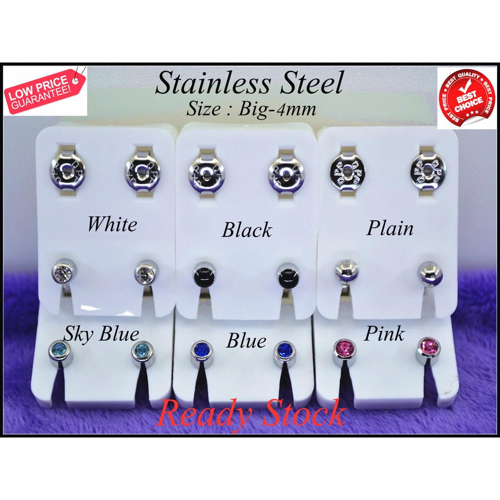 Piercing Earrings (Subang Tindik Telinga) (Stainless Steel) (Big ...