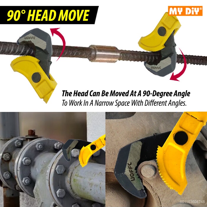 MYDIYHOMEDEPOT - Heavy Duty Ratchet Quick Wrench Rebar Pipe Wrench ...