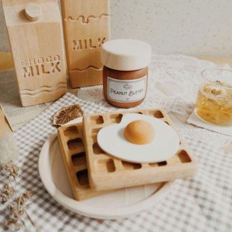 KAYU Wooden Ailee wooden wooden waffle Set/wooden toys waffle/wooden toys educational | Shopee ...