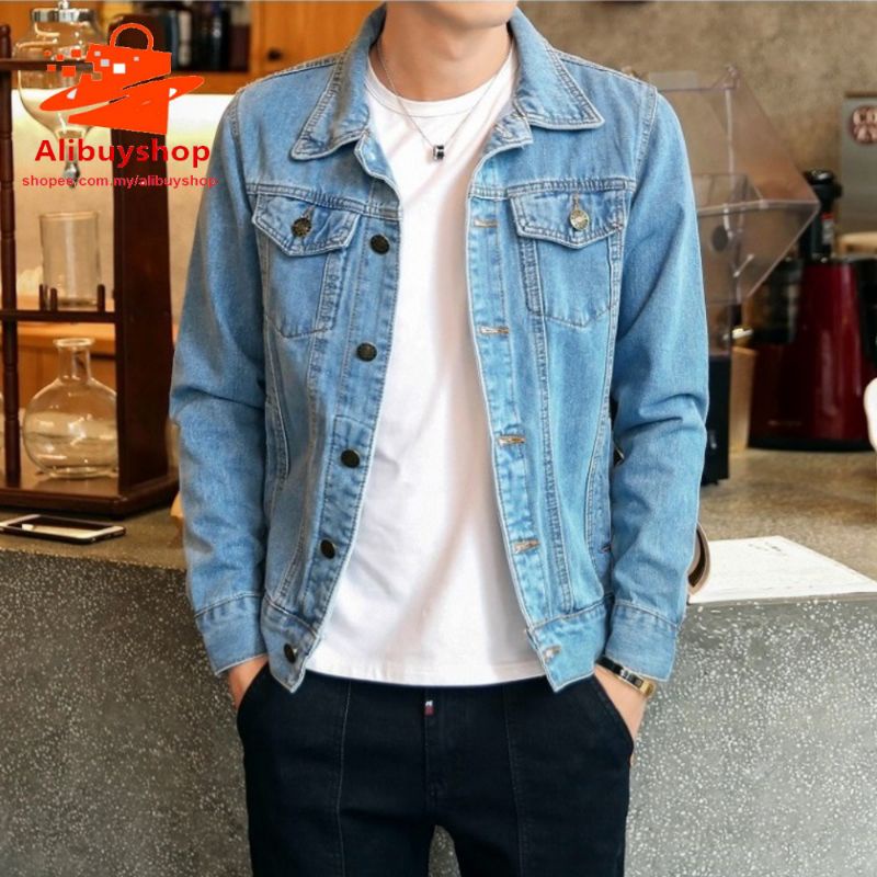 Men,s Jeans Jacket Sesuai Lelaki Metarial Danim/ Big siz Men,s Danim ...