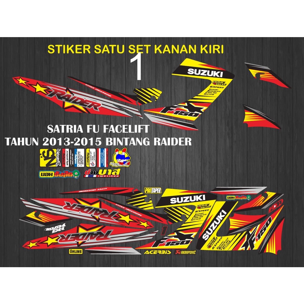 Striping SATRIA FU FACELIFT TH 2013-2015 BINTANG RAIDER | Shopee Malaysia
