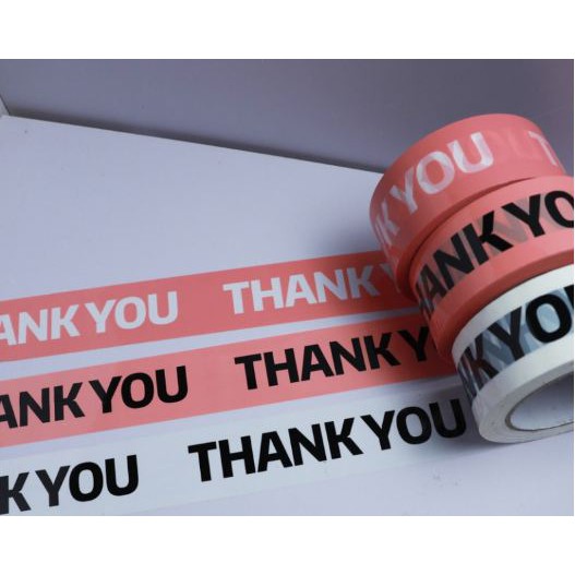 Ready Stock Cute Thank You OPP Sealing Tape Sticker Decoration Packing ...