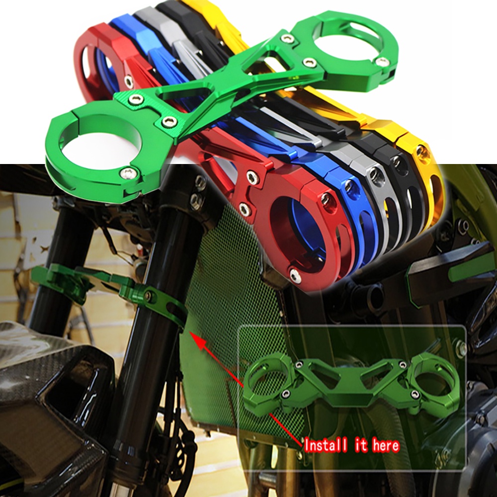 Motorcycle Front Fork Clamp Balance Shock Brace Bracket Stabilizer For ...