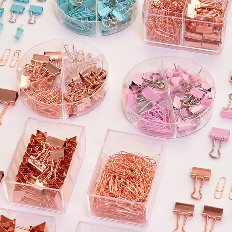 Deli. 72 Pcs Metal Clips&Pins Set Multifunction File Paper Binding Tool ...