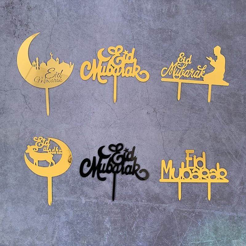 Ramadan 2021, Eid Mubarak Cake Topper, Hari Raya Cake Topper, Acrylic ...