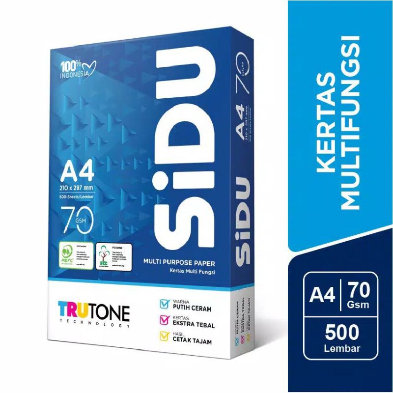 (200 Sheets) HVS SIDU A4 Paper 70 GSM | Shopee Malaysia