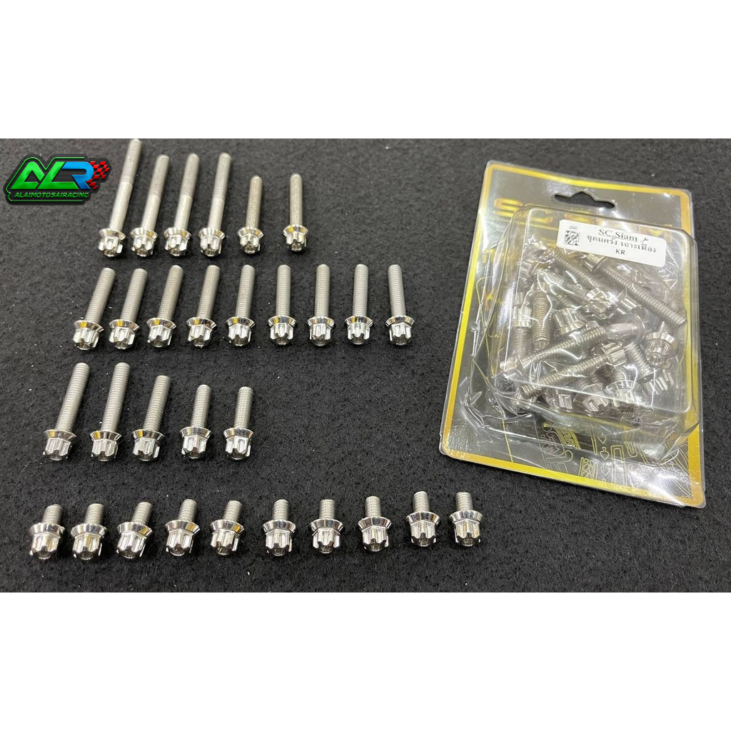 🇹🇭🔥SCREW ENJIN KAWASAKI KR KRZ KSR STAINLESS STEEL 🔥🇹🇭 ENGINE KRR KRZ ...
