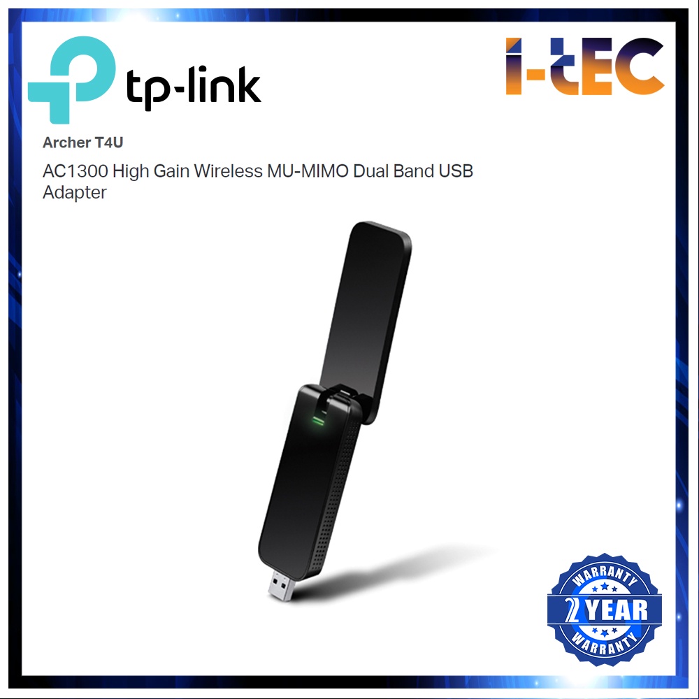 TP-Link Archer T4U AC1300 High Gain Wireless MU-MIMO Dual Band USB ...