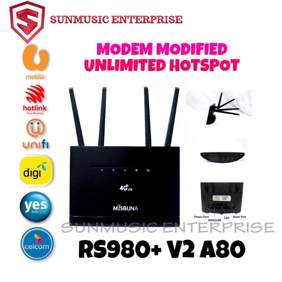 MODIFIED 4G LTE OEM RS860 RS980 V2 WIFI ROUTER MODEM UNLOCKED | Shopee ...