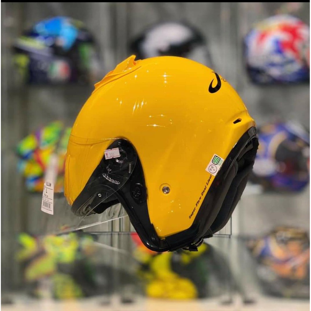 SHOEI J FORCE 2 JACK HELMET KUNING & YELLOW TANDUK LEKUK 1TO1 PREMIUM ...
