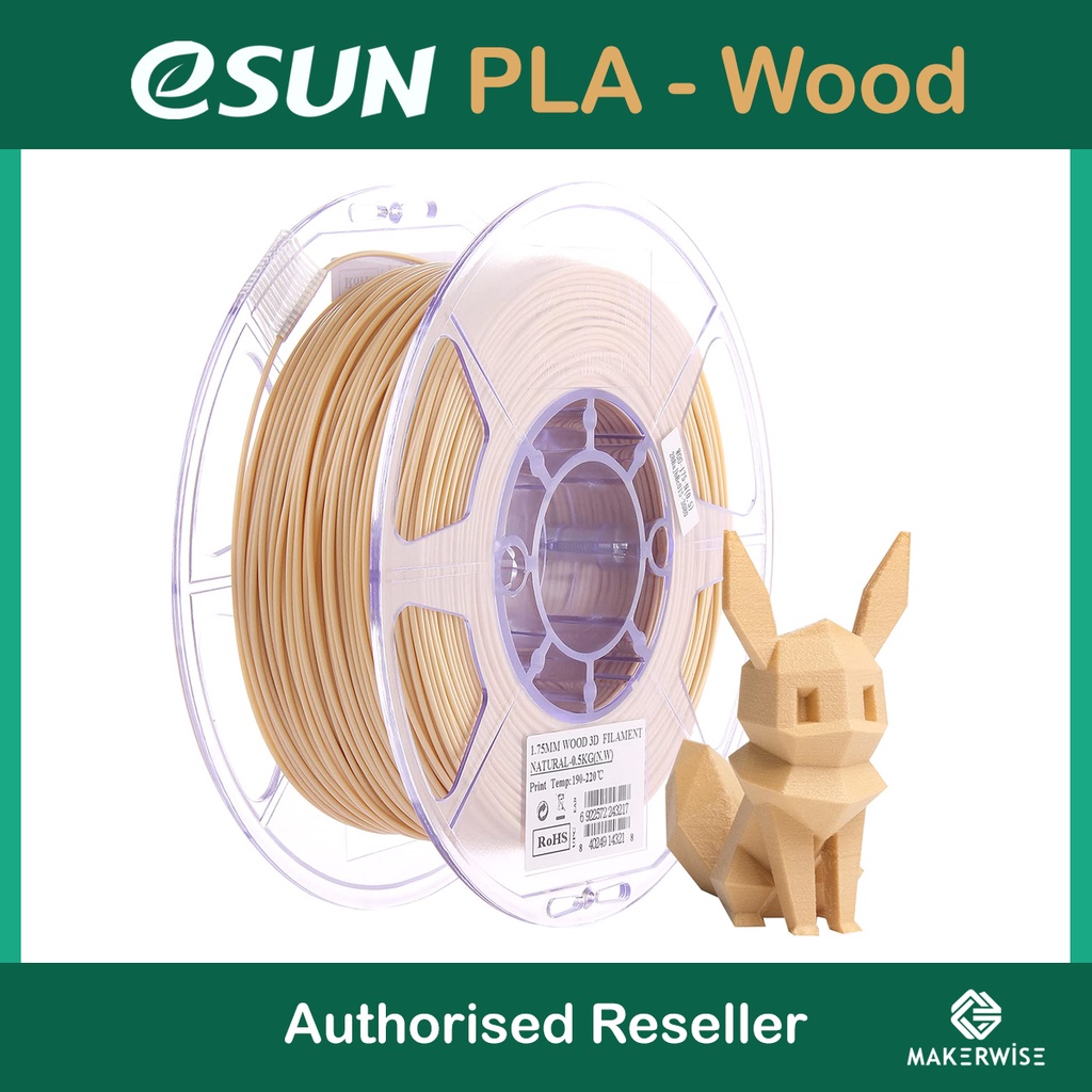 Genuine eSUN PLA Wood Filaments 1.75mm 0.5KG Solid Colours Series for ...