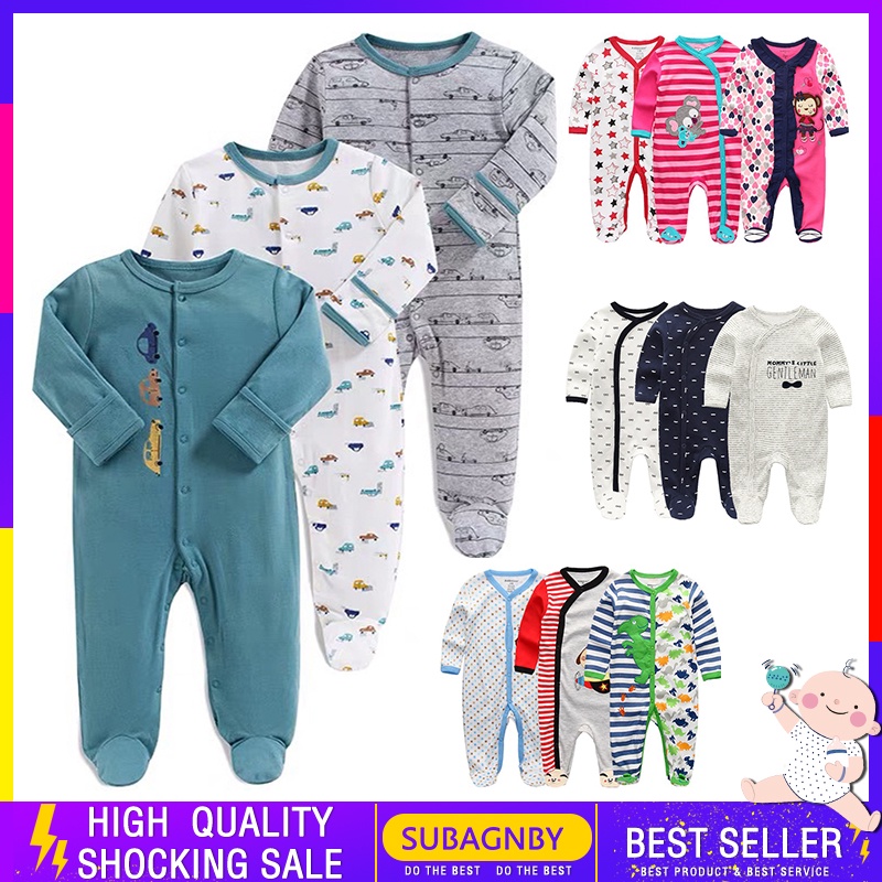 1Pcs Zipper Baby Jumpsuit Footed Sleepsuit Newborn Baby Romper Boy Girl ...