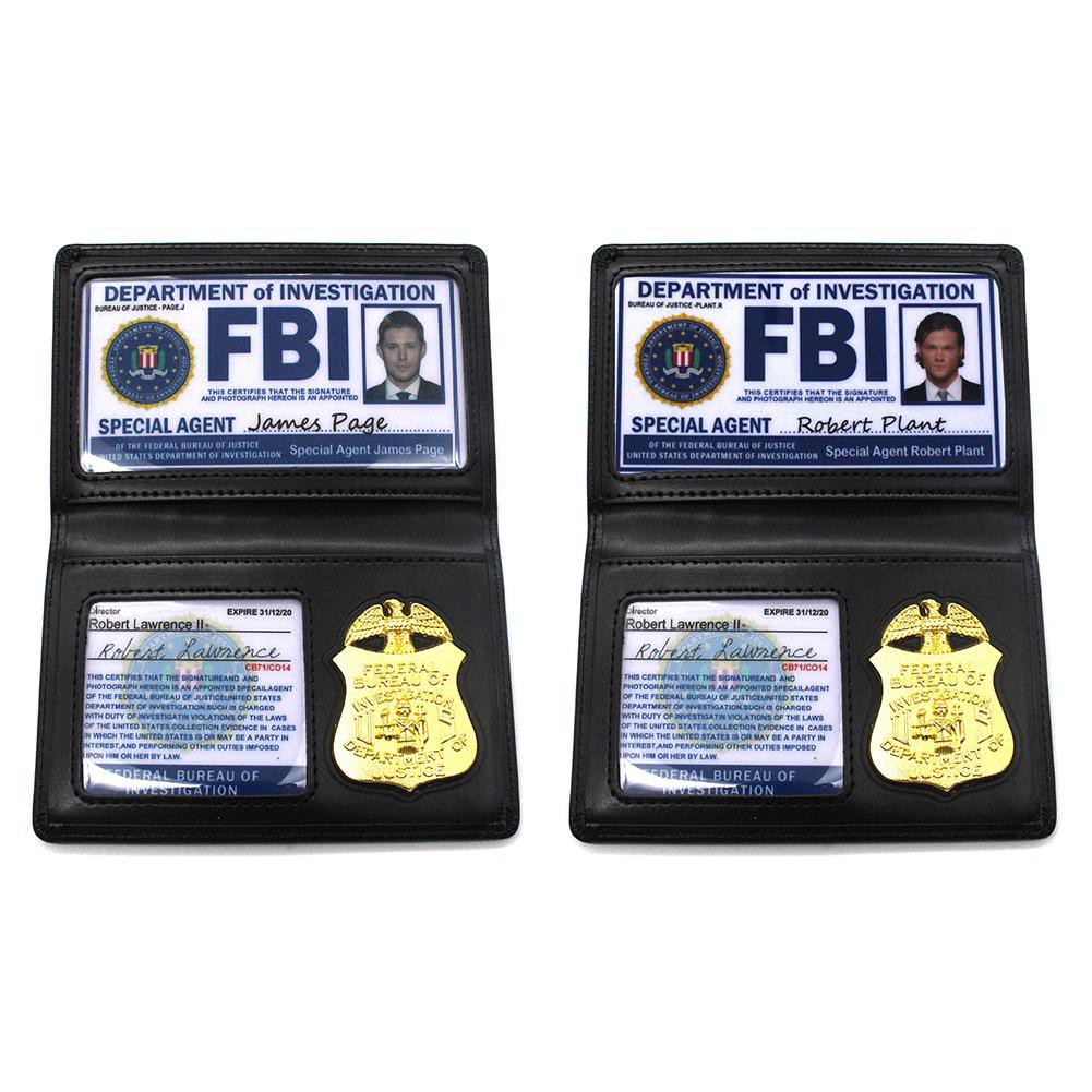 Supernatural Dean Sam Winchester FBI Badge Card Holder Police ID Cards ...