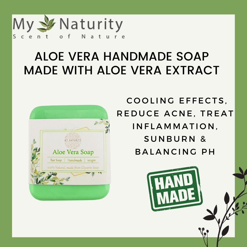 MyNaturity - Aloe Vera EXTRACT Soap - Acne & Scar Free [Face & Body ...