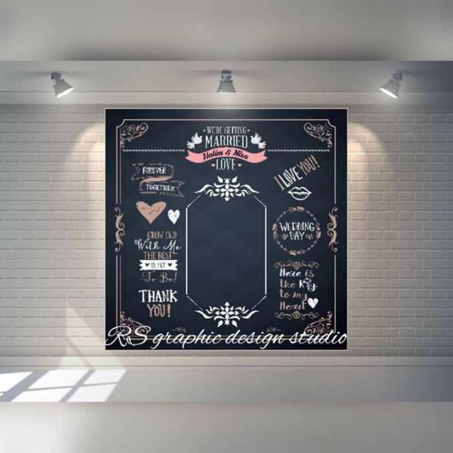BACKDROP KAHWIN/PHOTOBOOTH KAHWIN MURAH(free design) | Shopee Malaysia