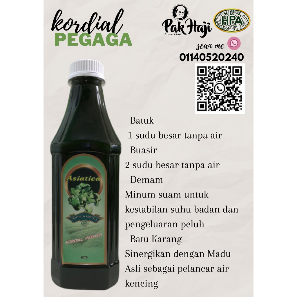 KORDIAL PEGAGA HPA ORIGINAL sedap dan berkhasiat | Shopee Malaysia