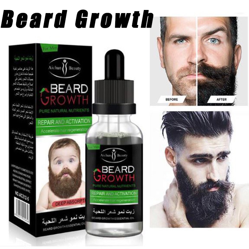 Beauty Men's Liquid Beard Growth Essential Oil Quickly Enhance Beard ...