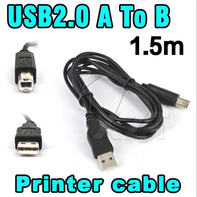 Printer USB CABLE 1.5m metre usb a to b for printer connect pc laptop9 ...