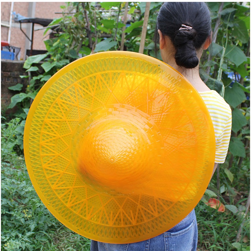 Fishing Umbrella Fishing Hat Plastic Bamboo Hat Waterproof Hat Anti-Riot Window Deflectors Rain ...