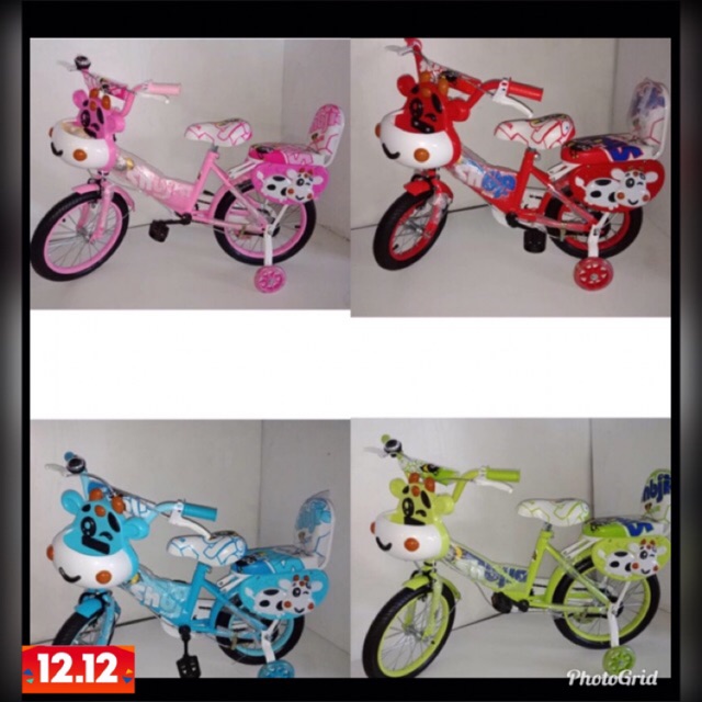 KIDS MOO BICYCLE 12" 16” kids tricycle kids bike kids bicycle basikal ...