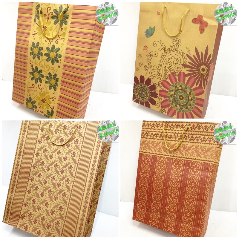 SV0184D-5 Beg Kertas Cenderahati A4+ Gift Brown Paper Bag @ 5 pilihan ...