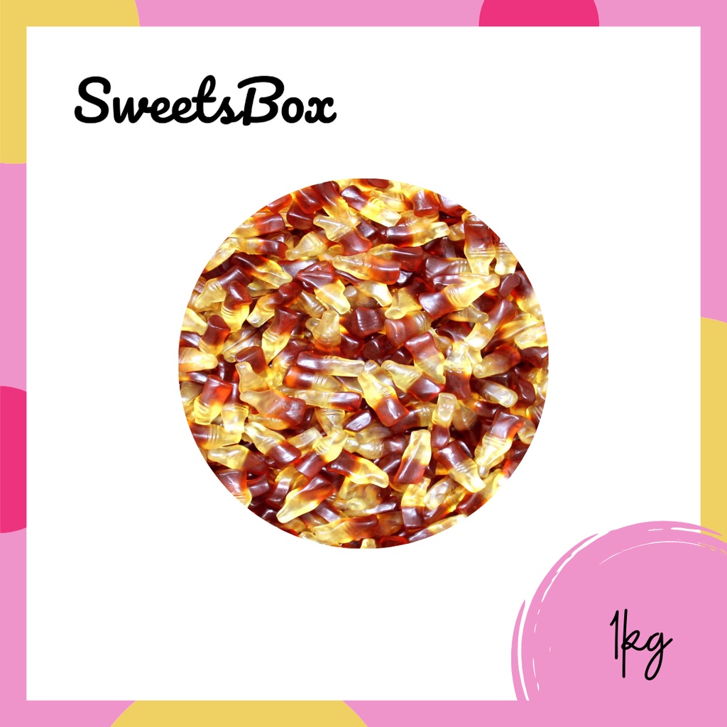 Sweetsbox | Bebeto Oily Cola Bottle Halal Gummy Candy - 1kg Original Packaging Snack - Gula-Gula ...