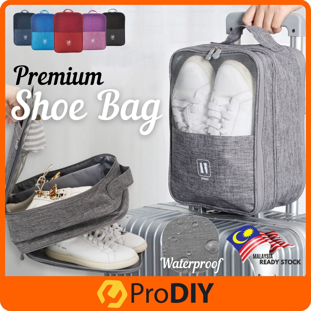 Shoe Bag Travel Beg Waterproof Shoe Bag Beg Kasut Shoe Storage Luggage ...